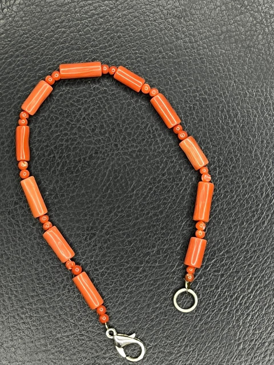 Red Coral Bracelet-100%natural Italian Red Coral - Etsy