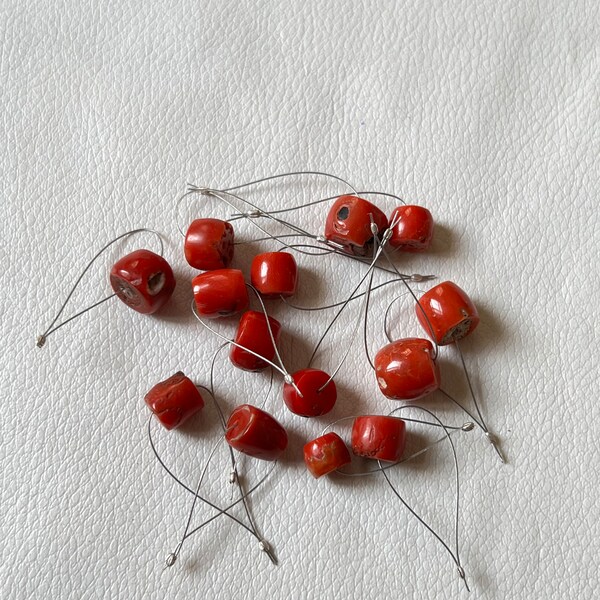 Red Coral Beads - Etsy