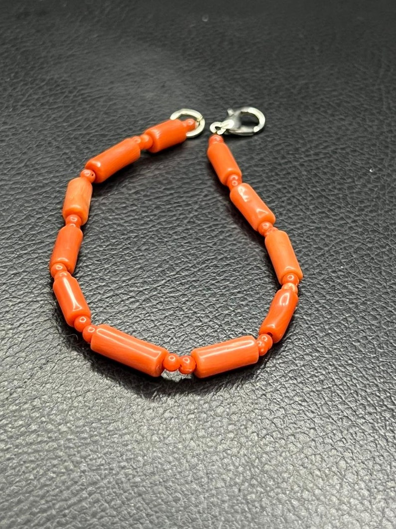Red Coral Bracelet-100%natural Italian Red Coral - Etsy