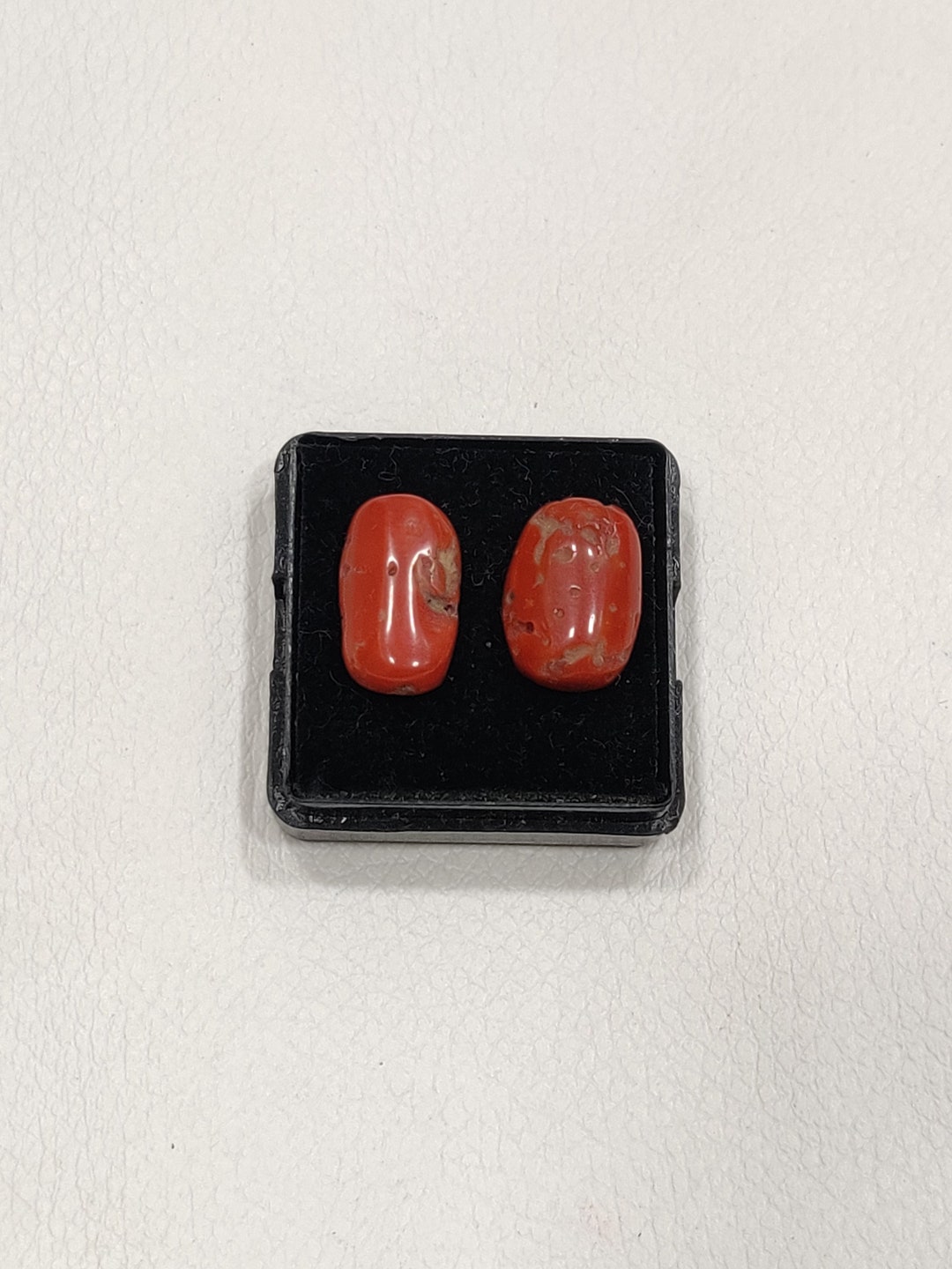 Genuine Red Coral Cabochon 2 Piece-undyed Red Coral Cabochon-100% ...