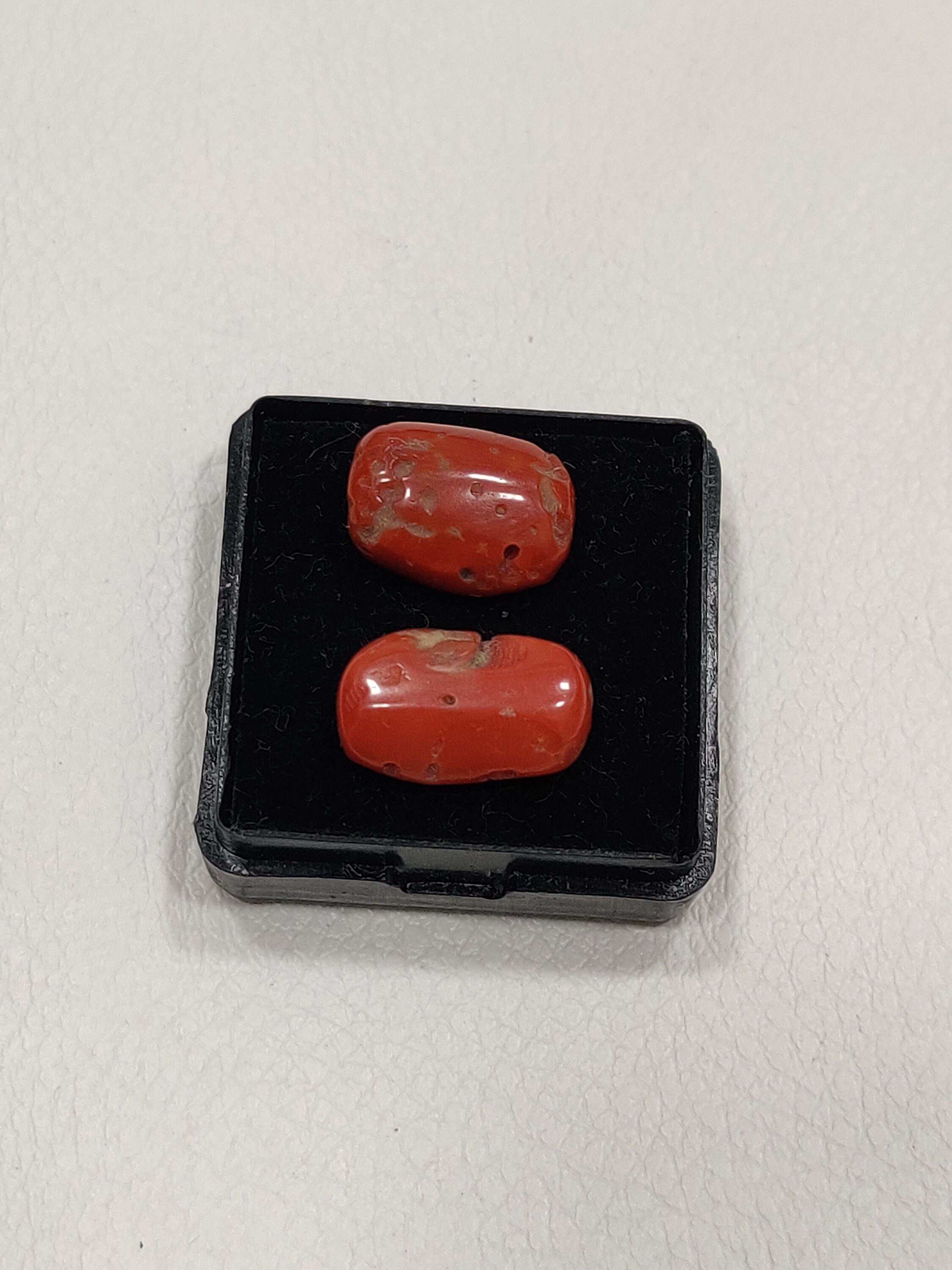 Genuine Red Coral Cabochon 2 Piece-undyed Red Coral Cabochon-100% ...