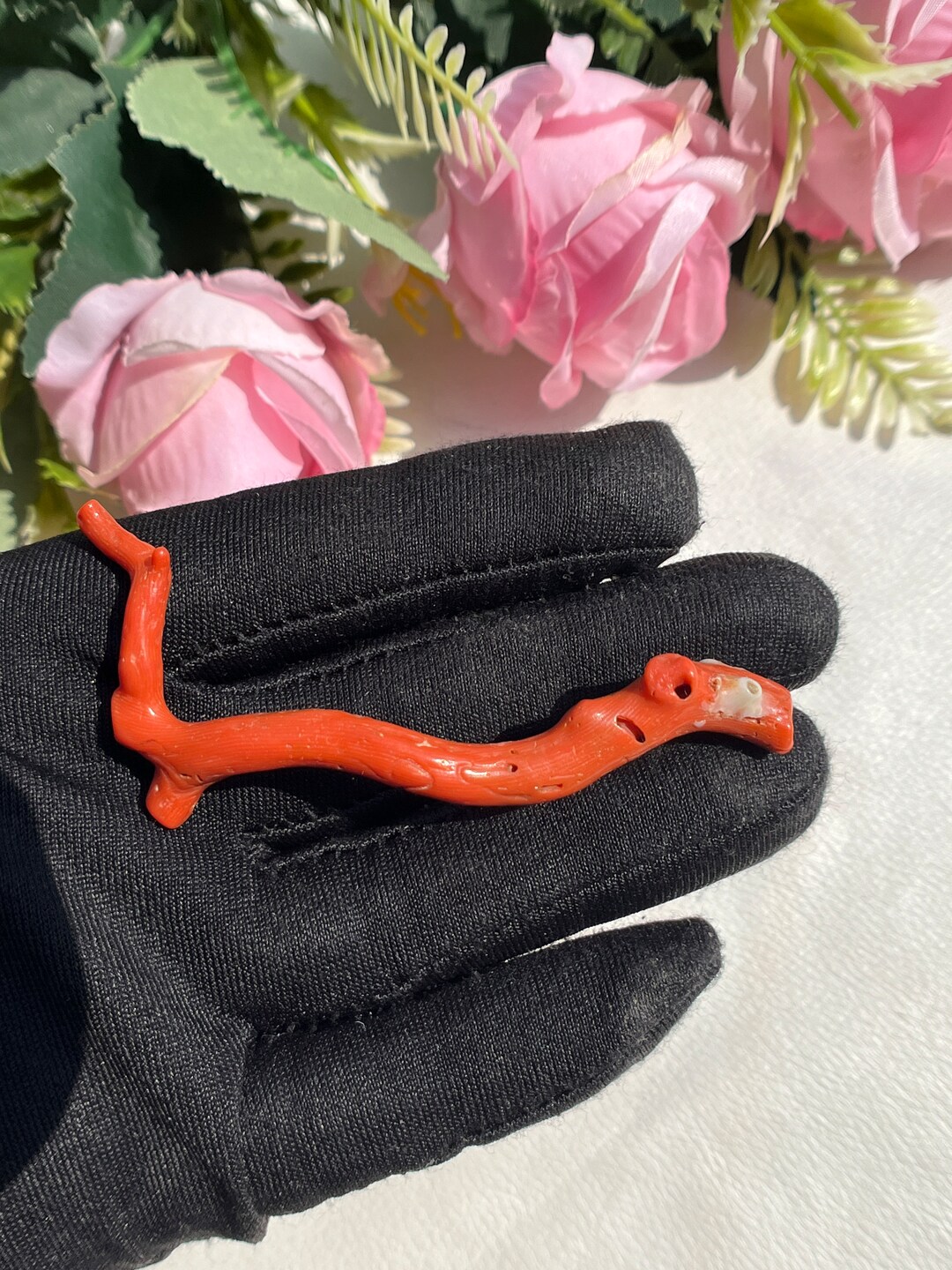 Mermaidcore Italian Orange Coral Branch Bead for Making Jewelryivf - Etsy