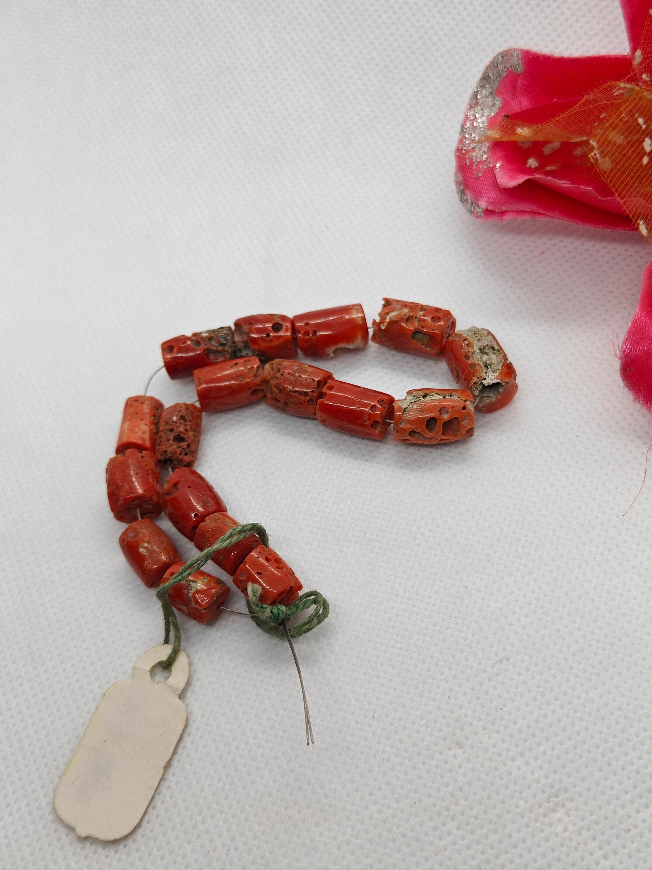 8 Inch-antique Orange Coral Beads-natural Italian Red Coral Beads ...