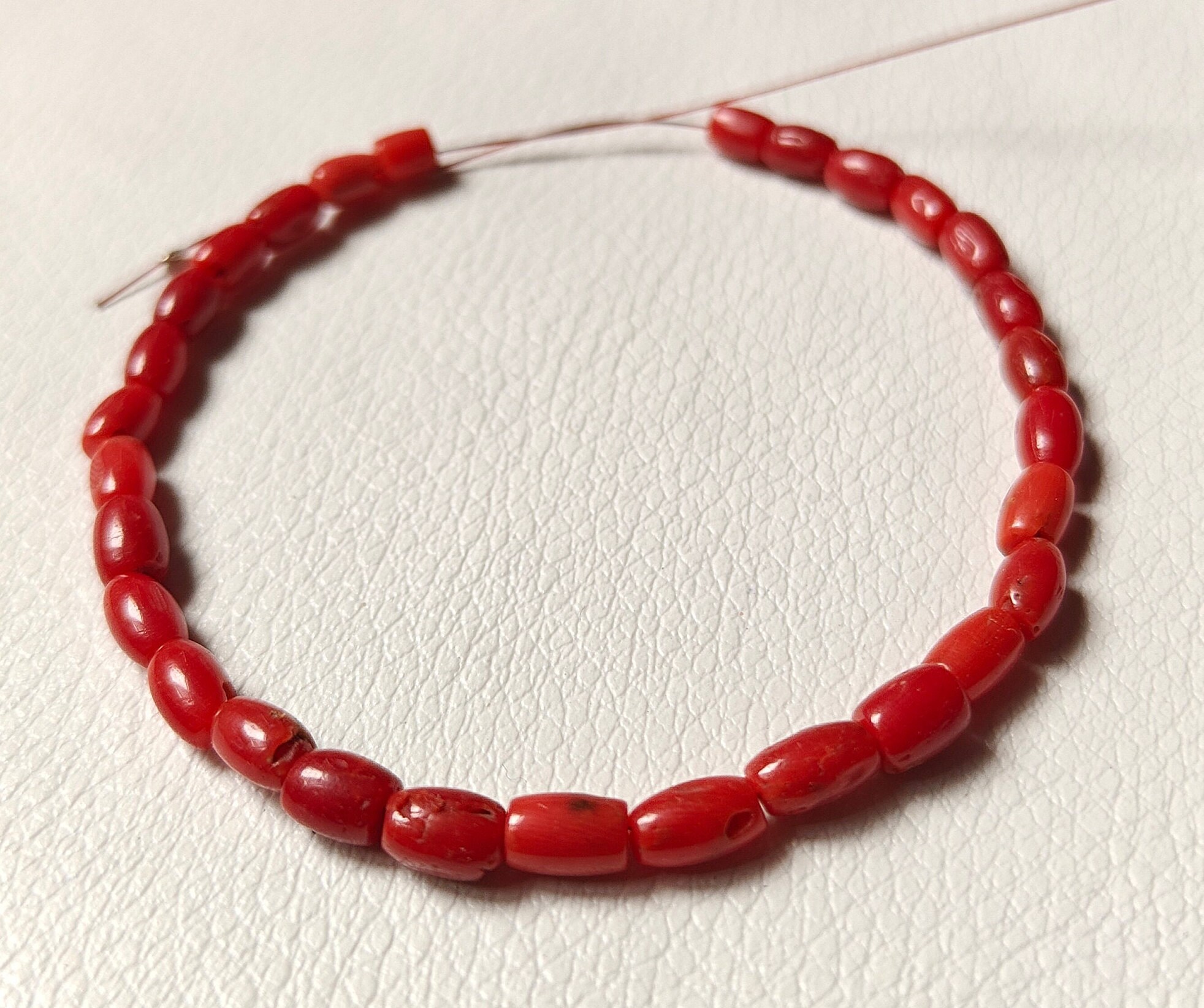 Glass Barrel Red Jewelry Making Beads Jewelry | Vintage Red Sea Coral ...