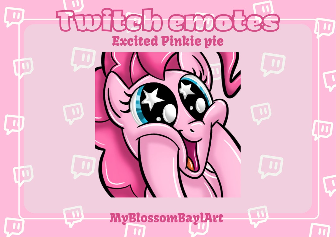 Twitch Emote / My Little Pony Emote, Pinkie Pie, Excited - Etsy