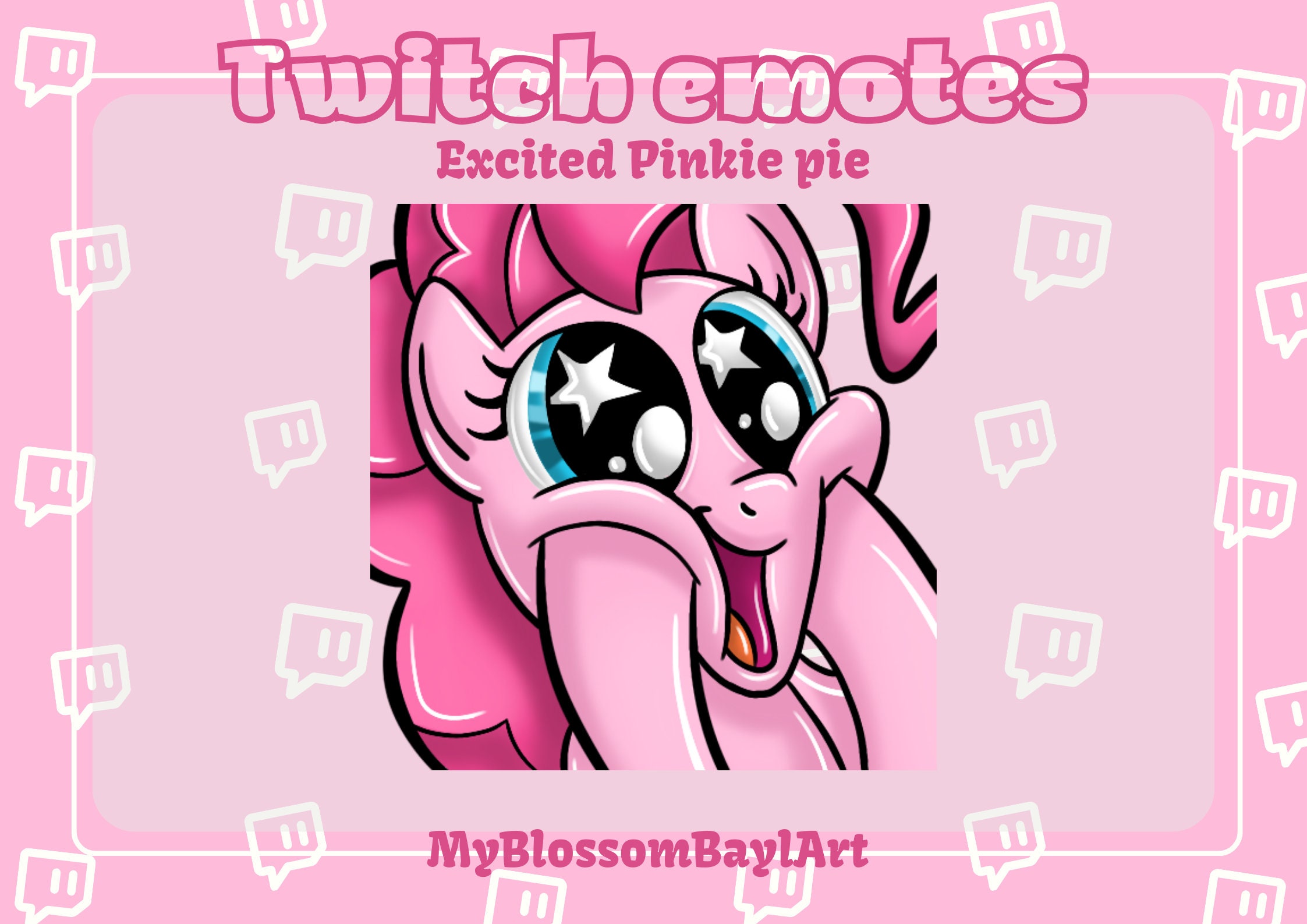 Twitch Emote / My Little Pony Emote, Pinkie Pie, Excited - Etsy