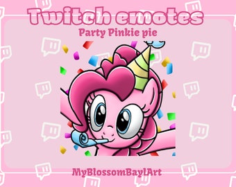 Twitch Emote / Nerd Pinkie Pie Emote, My Little Pony, Pinkie Pie - Etsy