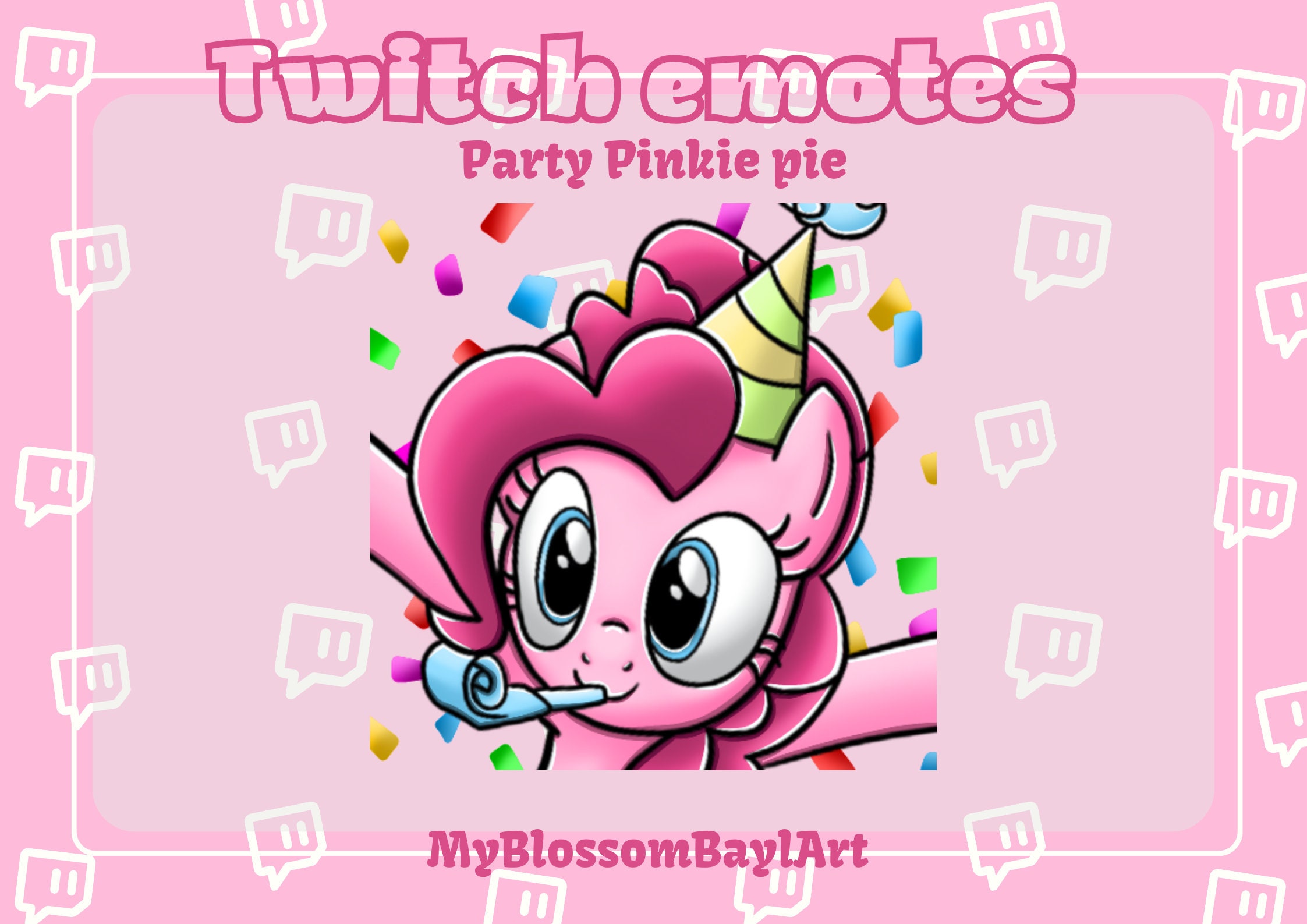 Twitch Emote / Party Pinkie Pie Emote, My Little Pony, Pinkie Pie - Etsy