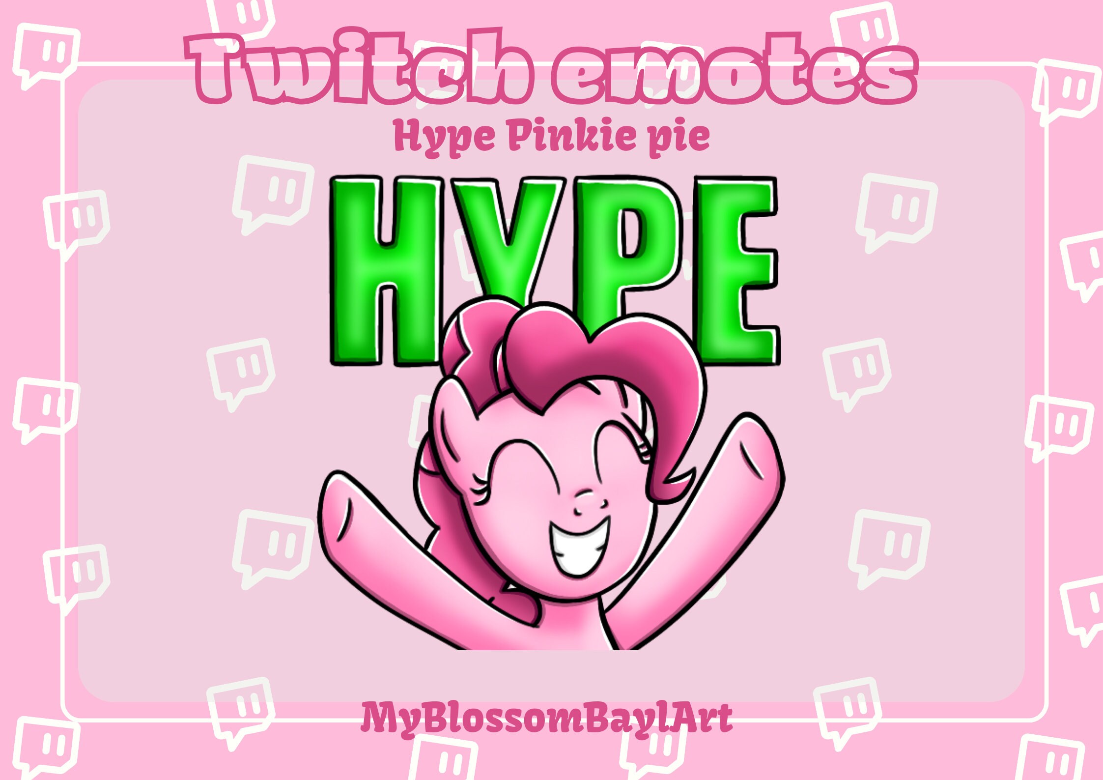 Twitch Emote / Hype Pinkie Pie Emote, My Little Pony, Pinkie Pie - Etsy