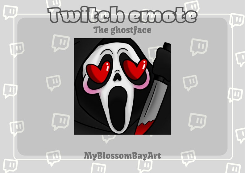 Twitch Emote / the Ghostface With Knife Emote , Heart Eyes, Love Emote ...