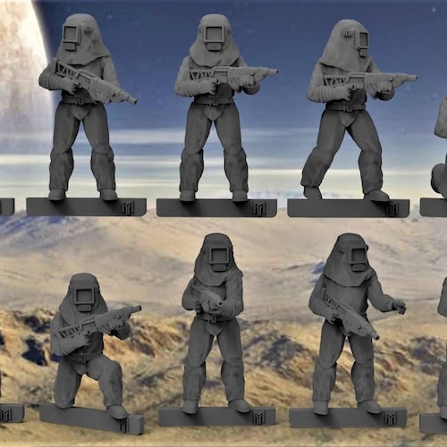 Retro Spacemen 28mm Scale 3D Printed Resin Miniatures X10 - Etsy