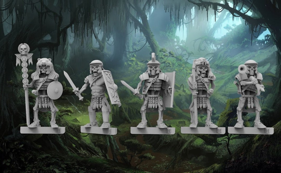 Undead Skeleton Roman Soldiers Command Group 28mm Scale 3D - Etsy