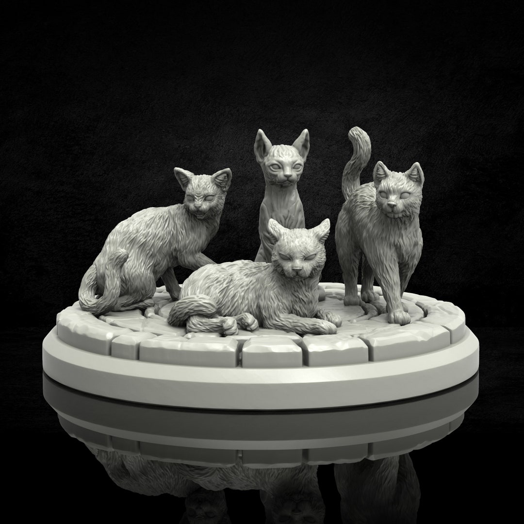 Cats of Ulthar - Cthulhu Mythos Miniatures (3D Printed Resin Models ...