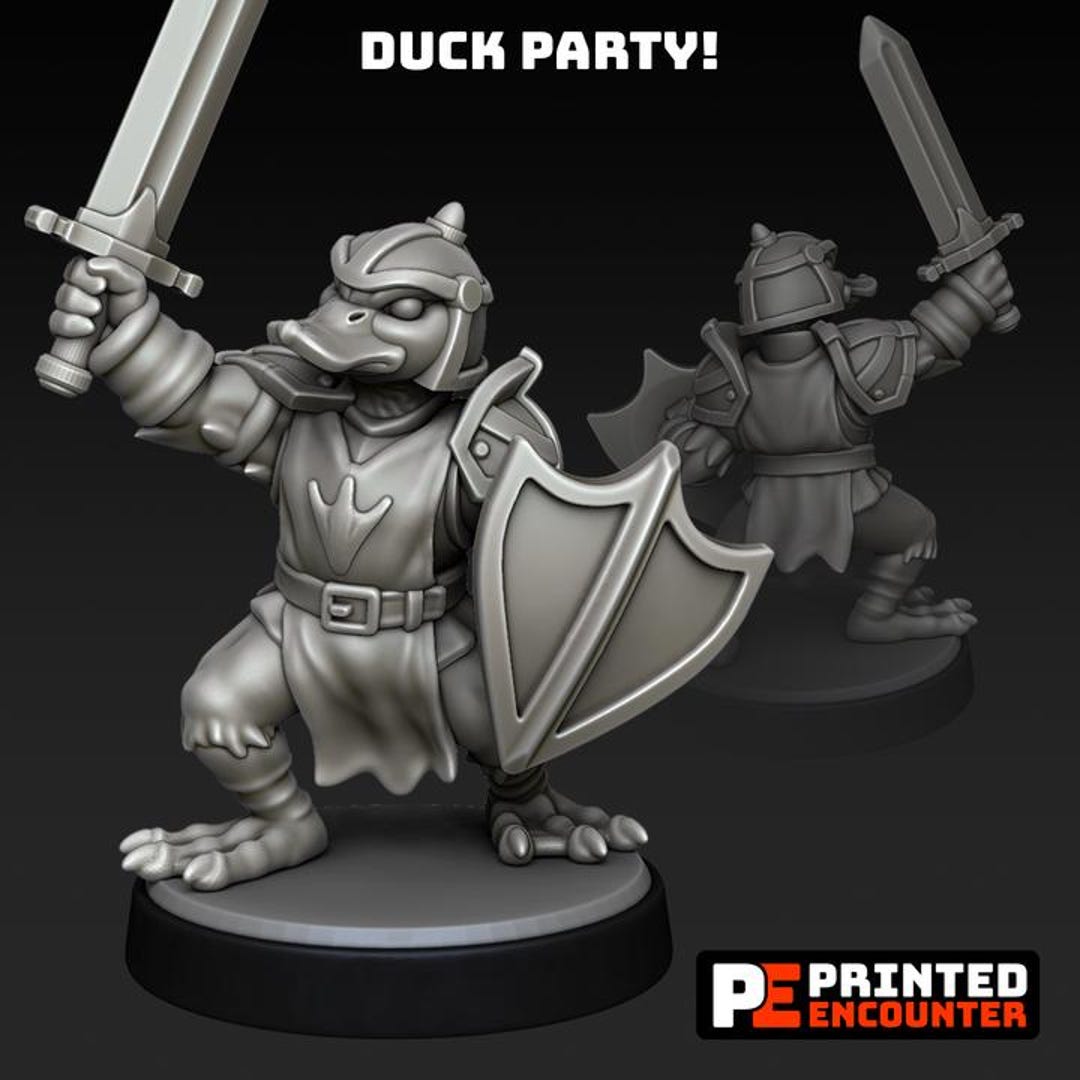 Duck Folk Paladin - 3D Printed Resin Miniature - Etsy