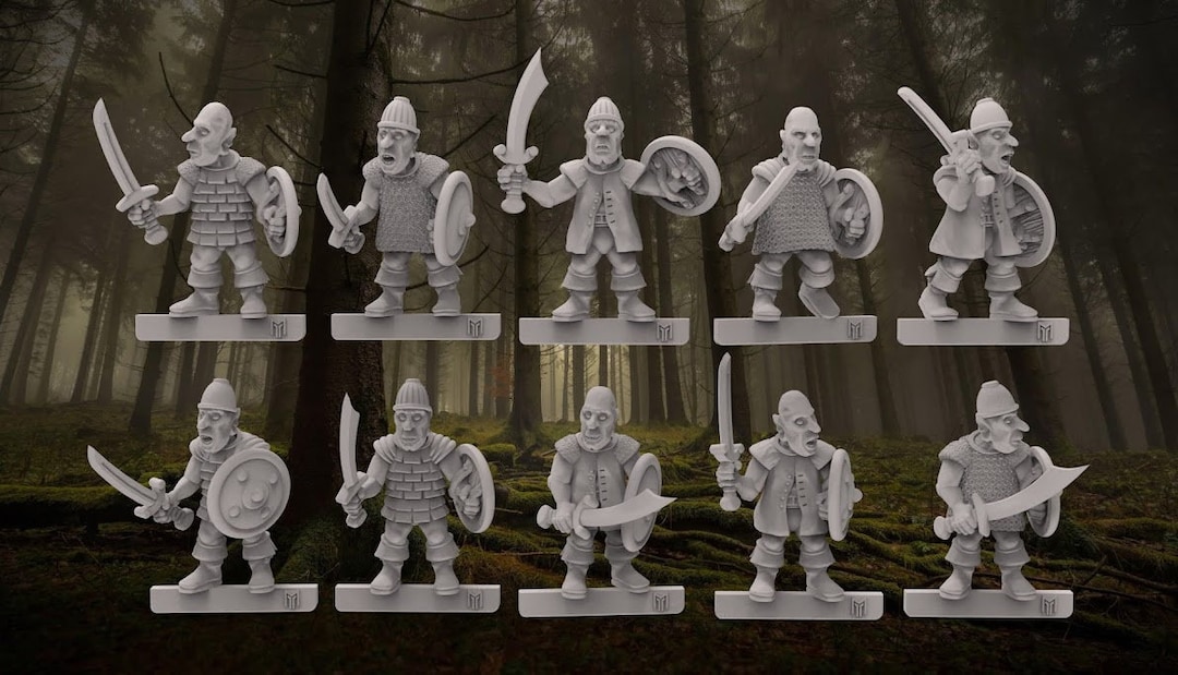 Red Orc Warriors - 28mm Scale 3D Printed Resin Miniatures X10 - Etsy
