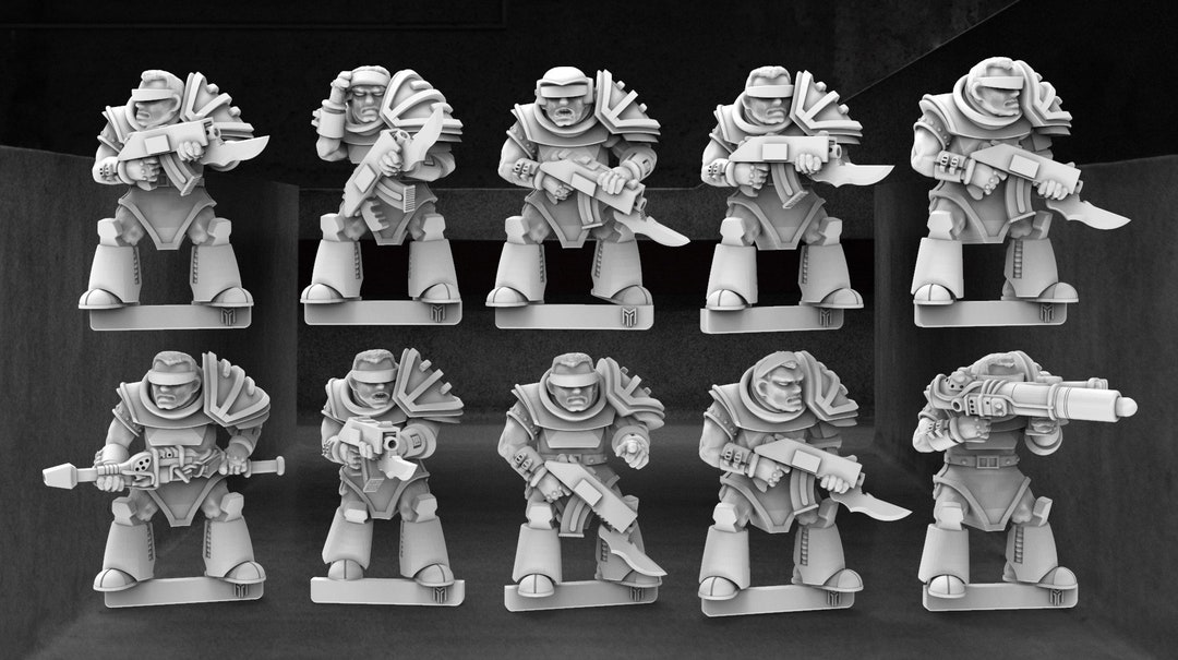 Space Mercenary Scouts and Renegades - 28mm Scale 3D Printed Resin ...