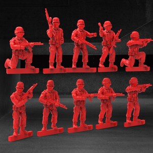 Red Shadows Troopers - 28mm Scale 3D Printed Resin Miniatures X10 - Etsy