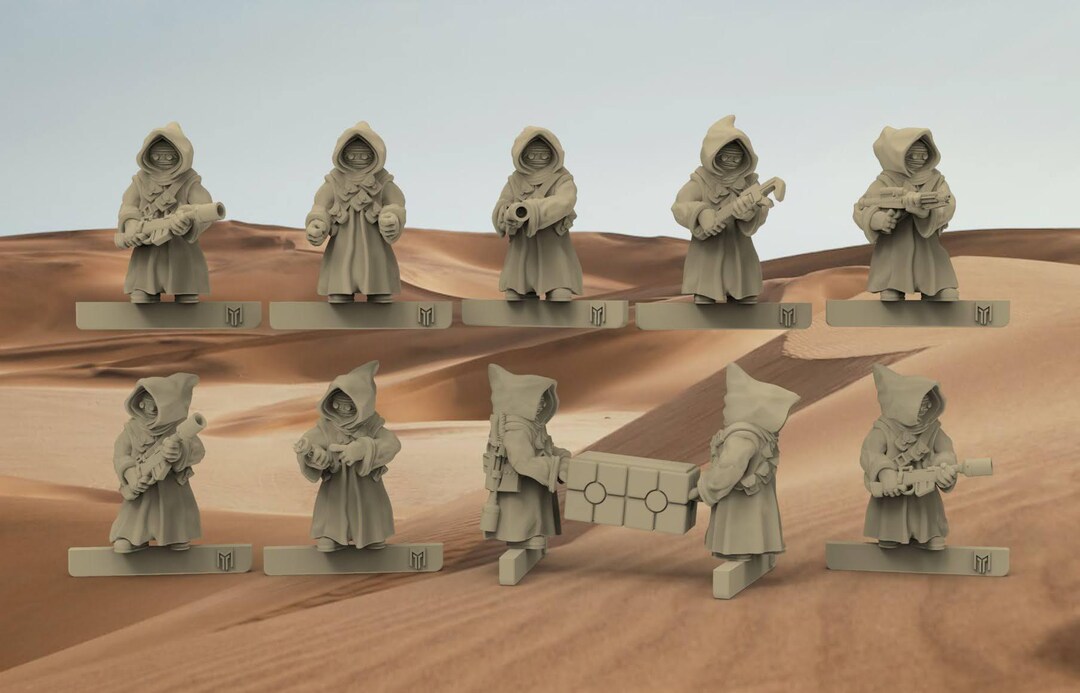 Desert Planet Scavengers - 28mm Scale 3D Printed Resin Miniatures X10 ...