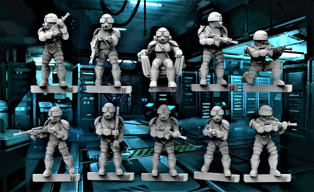 Space Assassins - 28mm Scale 3D Printed Resin Miniatures X10 - Etsy