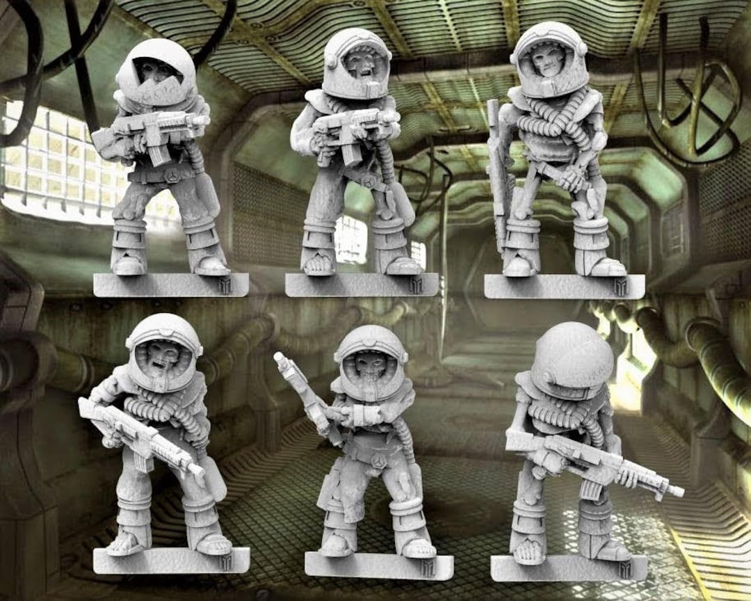 Zombie Astronauts - 28mm Scale 3D Printed Resin Miniatures - Etsy