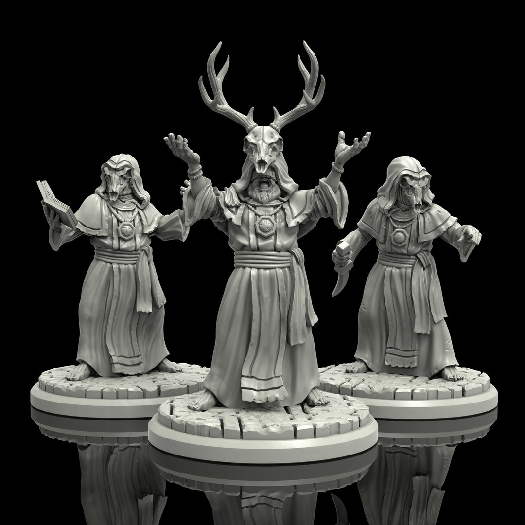Cthulhu Cultists Set 2 - Cthulhu Mythos Miniatures (3D Printed Resin ...