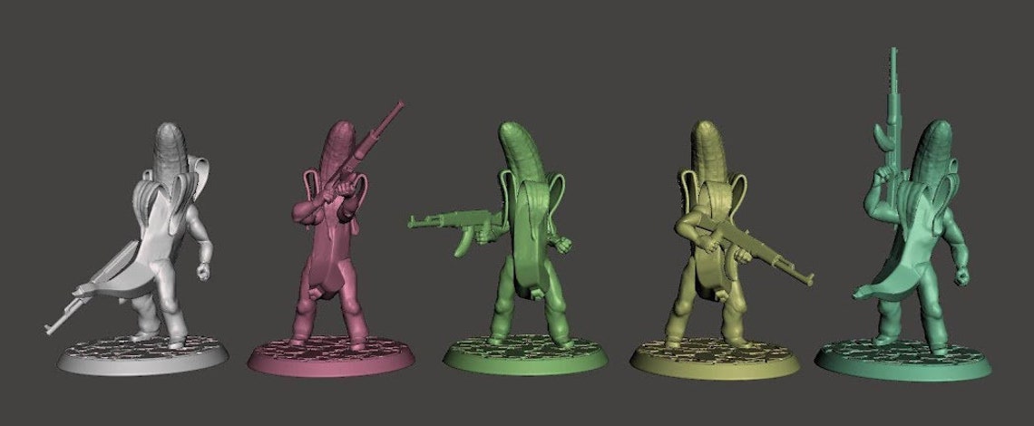 Banana Assault Rifle Squad 28mm Scale 3D Printed Resin - Etsy