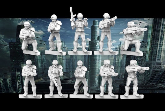 Space Security Squad 28mm Scale 3D Printed Resin Miniatures - Etsy