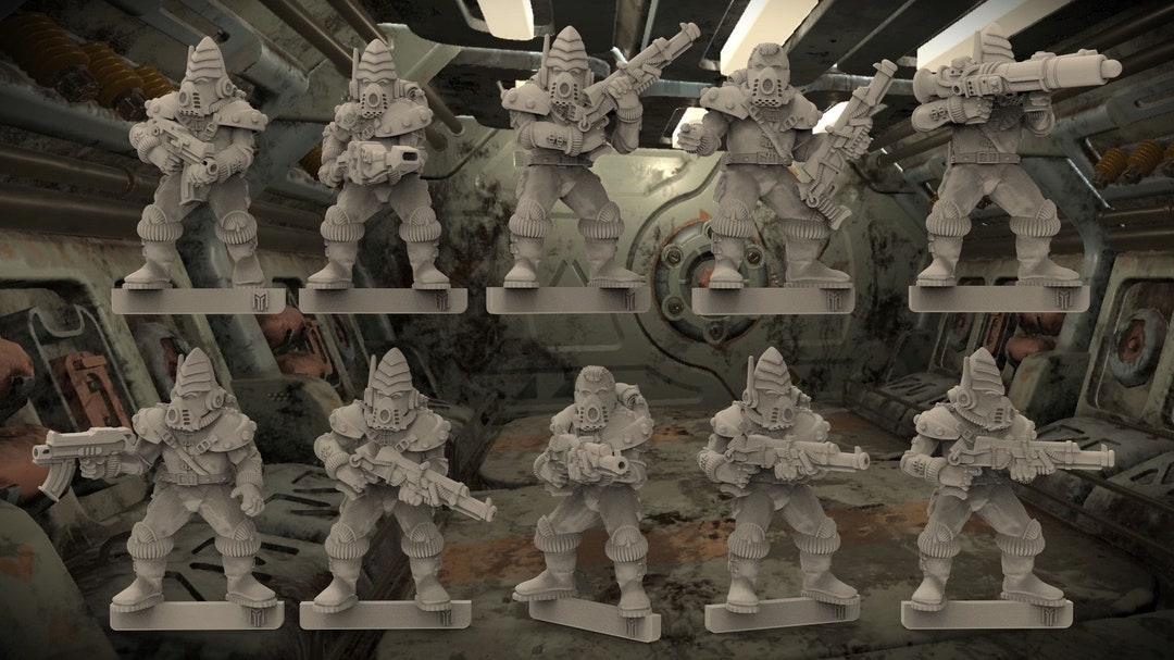 Space Pirates - 28mm Scale 3D Printed Resin Miniatures X10 - Etsy
