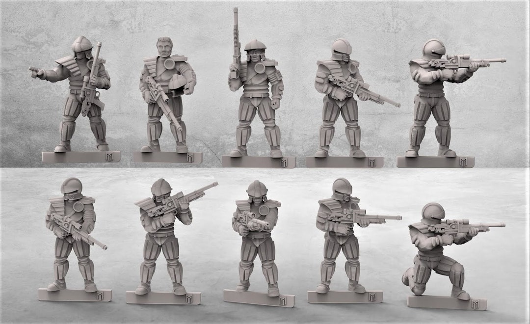 Space Marshals - 28mm Scale 3D Printed Resin Miniatures X10 - Etsy