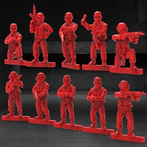Red Shadows Troopers - 28mm Scale 3D Printed Resin Miniatures X10 - Etsy