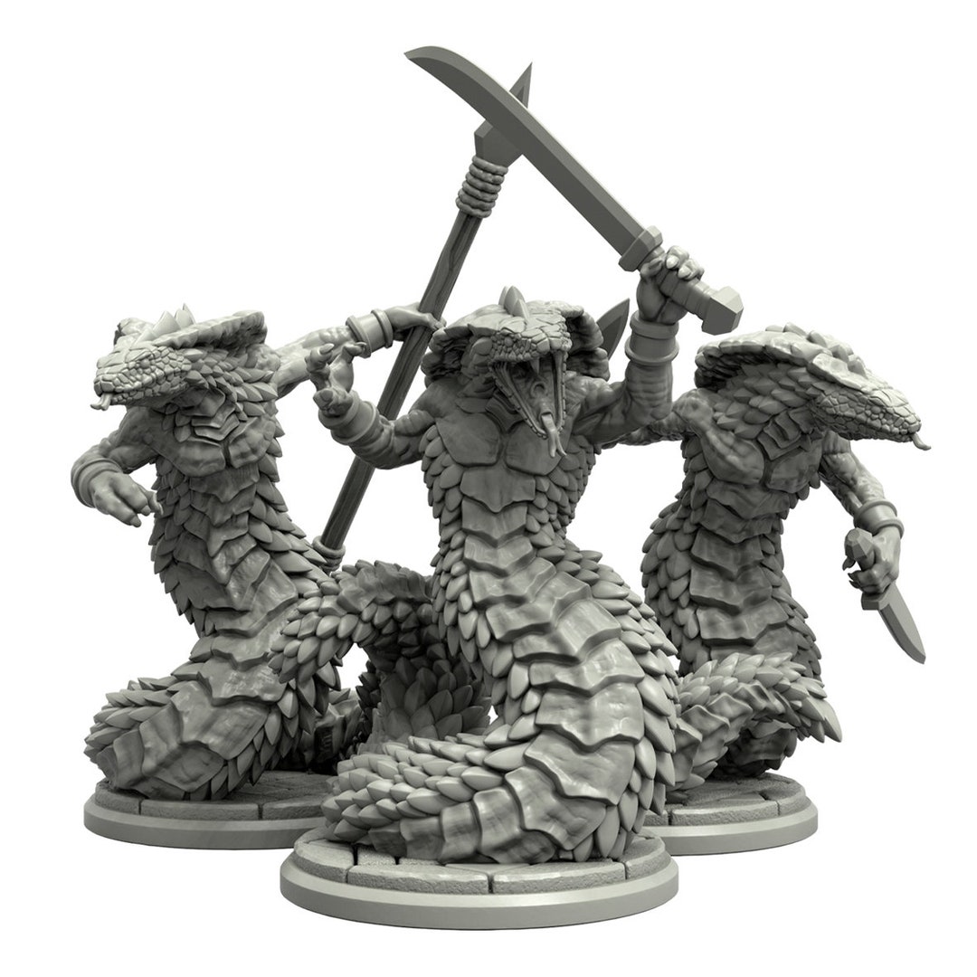 Serpent People X3 Cult of the Ancient Serpent Cthulhu Mythos Miniatures ...