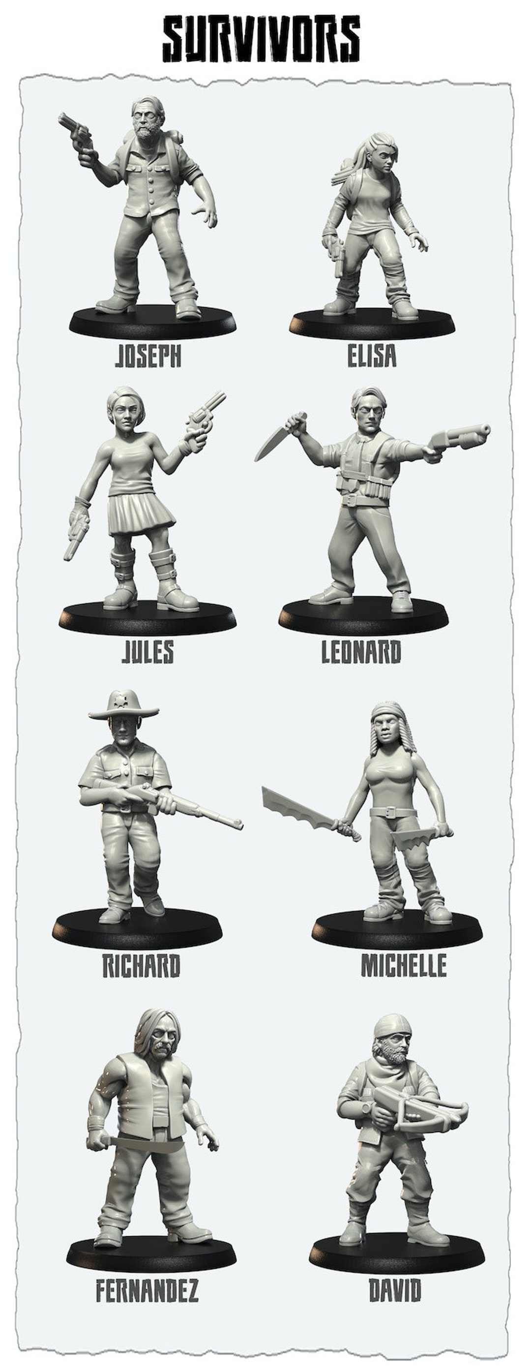 Zombie Hell - the Survivors - 32mm Heroic Scale 3D Printed Resin ...