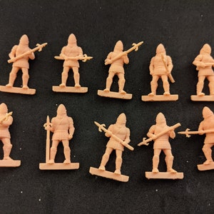 Atlantis Guards With Harpoons - 28mm Scale 3D Printed Resin Miniatures ...