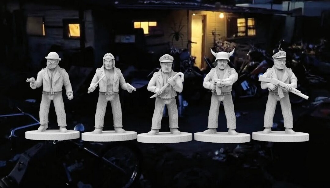 Motorbike Gang - 28mm Scale 3D Printed Resin Miniatures - Etsy