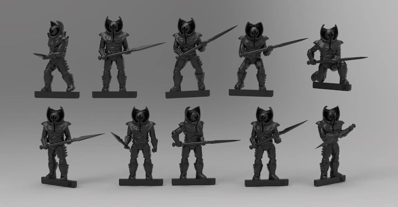Dark Slayers 28mm Scale 3D Printed Resin Miniatures X10 - Etsy