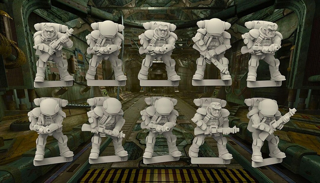 8 Ball Space Scout Troopers - 28mm - 32mm Scale 3D Printed Resin ...