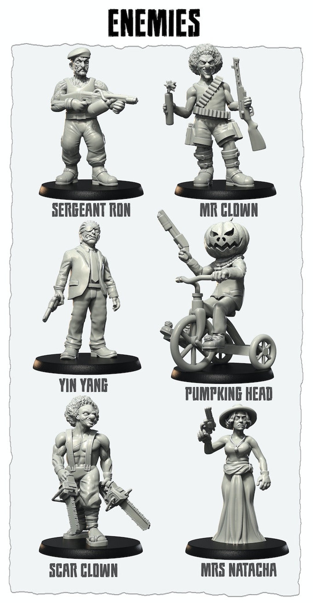 Zombie Hell - the Enemies - 32mm Heroic Scale 3D Printed Resin ...
