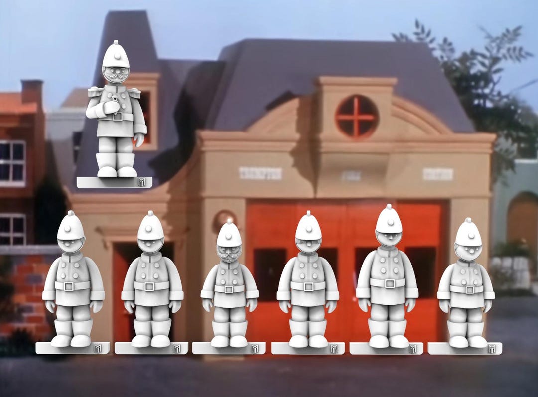 Trumpton Firemen - 28mm Scale 3D Printed Resin Miniatures X10 (BMT3D ...