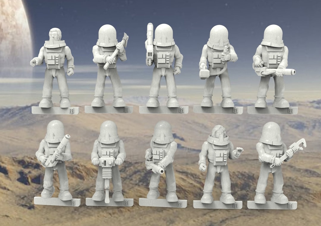 Astronauts - 28mm Scale 3D Printed Resin Miniatures X10 - Etsy UK