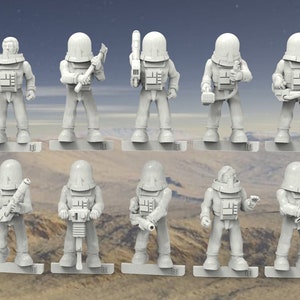 Astronauts - 28mm Scale 3D Printed Resin Miniatures X10 - Etsy
