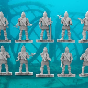 Atlantis Guards With Harpoons - 28mm Scale 3D Printed Resin Miniatures ...