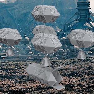 Imperial Space Pepperpots Landing Shuttle - 28mm Scale 3D Printed Resin ...