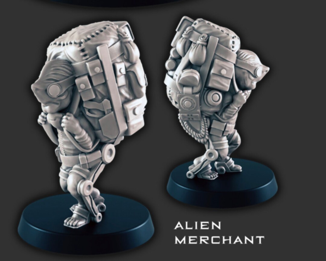 Alien Merchant - Titus X Sci Fi Miniatures - 28mm Scale 3D Printed ...