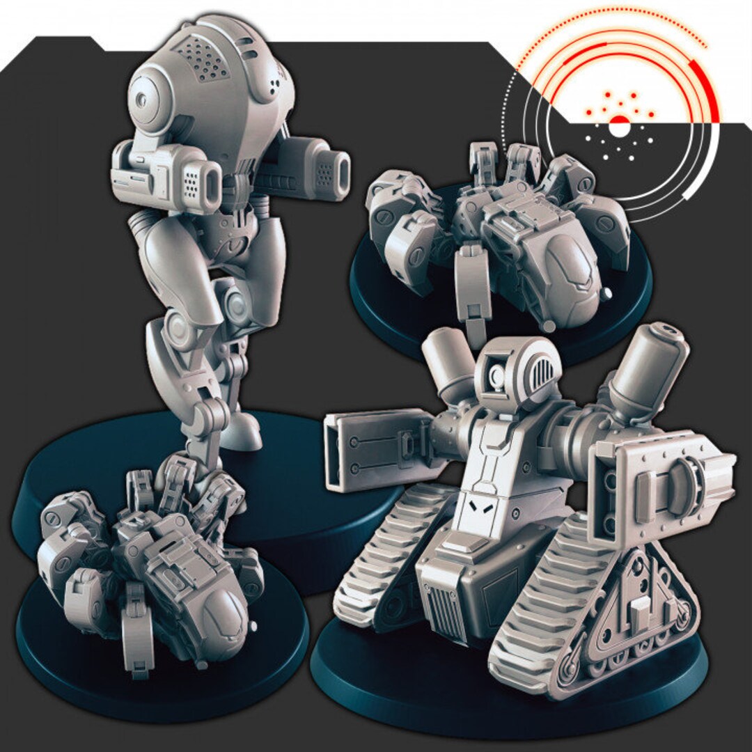 Spaceport Large Robots X6 - Novus Landing Sci Fi Miniatures - 28mm ...