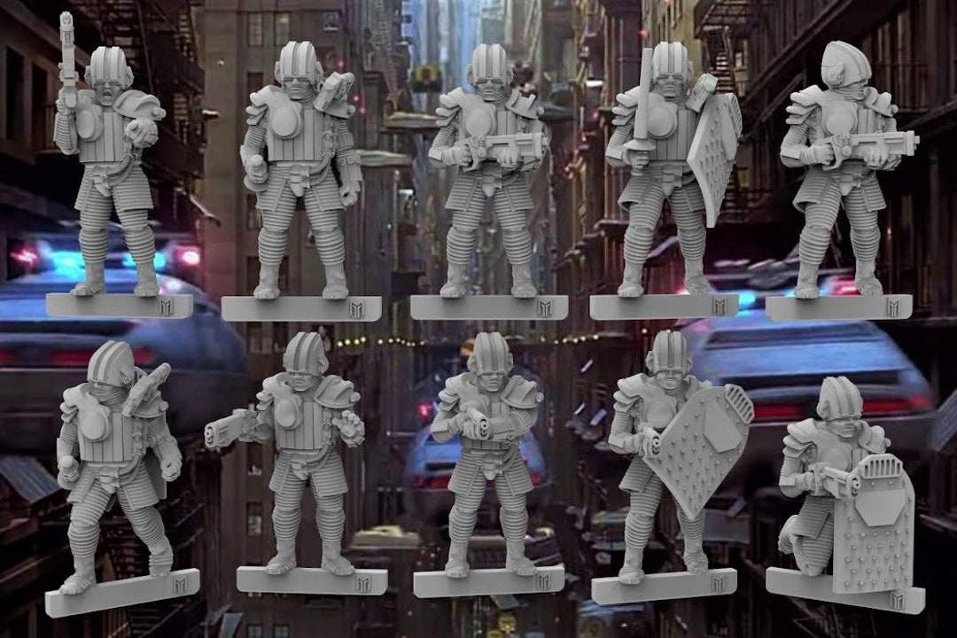 Space Police - 28mm Scale 3D Printed Resin Miniatures X10 - Etsy