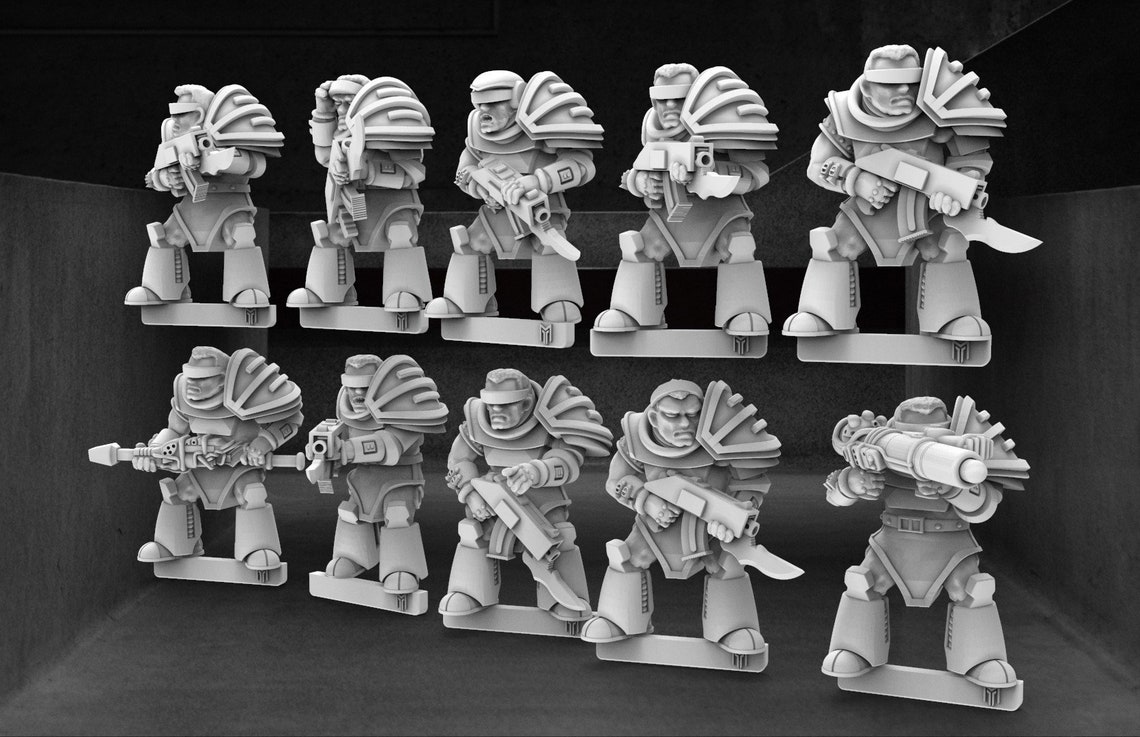 Space Mercenary Scouts and Renegades - 28mm Scale 3D Printed Resin ...