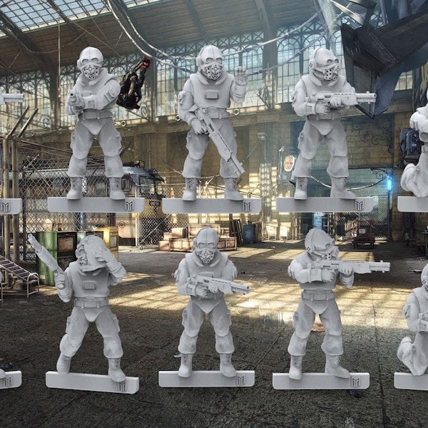 3d Printed Miniatures Troopers - Etsy