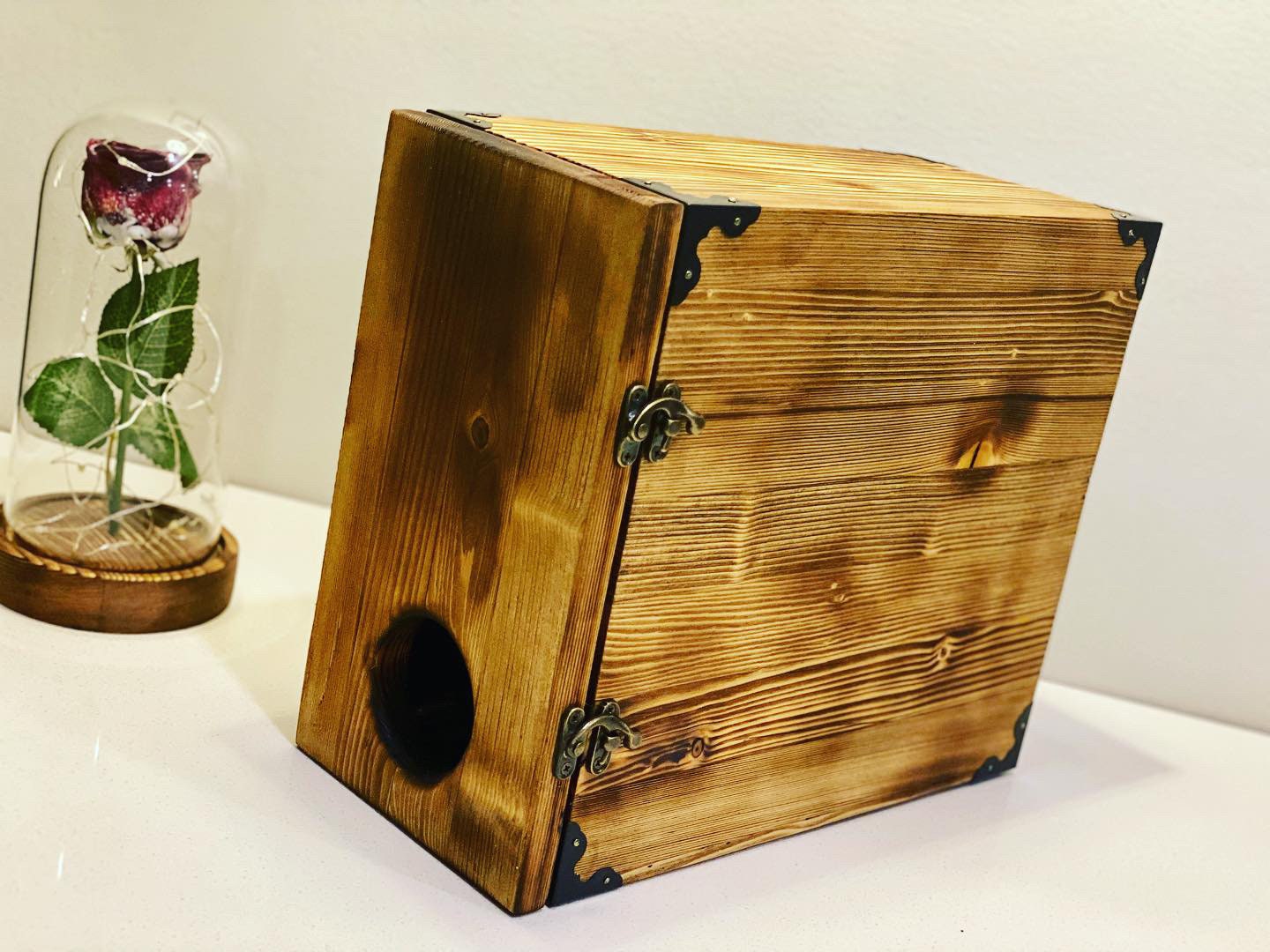 Farmhouse Boxed Wine Dispenser | Rustic Wooden Wine Holder for Kitchen ...
