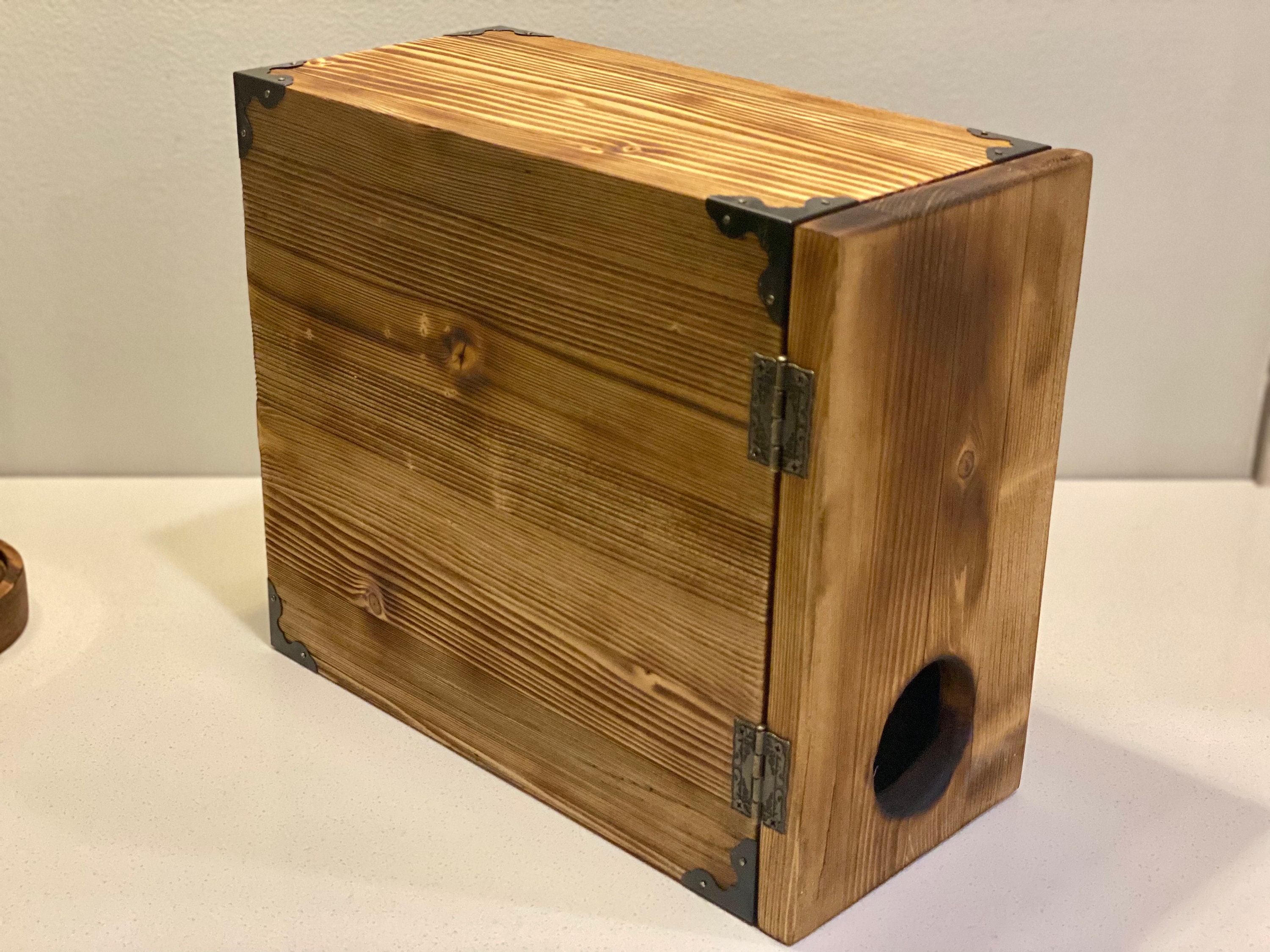 Farmhouse Boxed Wine Dispenser | Rustic Wooden Wine Holder for Kitchen ...