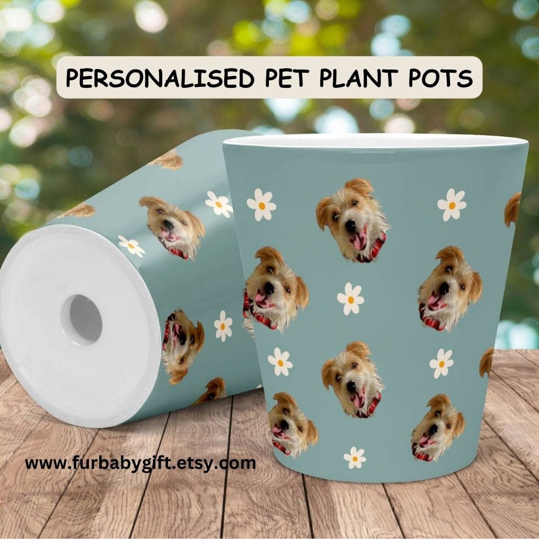 Personalised Pet Plant Pot, Pet Head Pot, Pet Photo Plant Pot, Custom ...